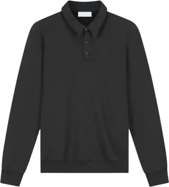 Olaf Hussein Homme, Tops, Noir, Taille: S Polo Oversize Signature