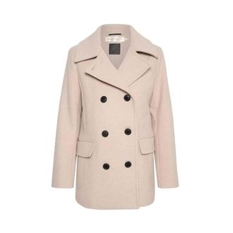 Inwear Femme, Manteaux, Beige, Taille: 46 FR Manteau Marin &Eacute;cru - Veste &Eacute;l&eacute;gante en Laine