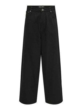 Only & Sons Herren ONSCARL Balloon 8874 TAI DNM Jeans, Black Denim, 33 W/34 L