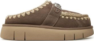 Mou Hausschuhe Bounce Clog Metal Logo FW531001A Braun