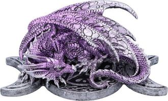 Nemesis Now Triple Moon Treasure Unisex Dekoartikel Multicolor Polyresin Drachen, Gothic