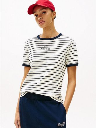 Tommy Hilfiger T-shirt à bords contrastés et logo