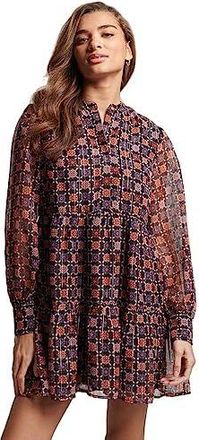 Superdry Mini Robe à Manches Longues, Imprimé Floral géo, 40 Femme