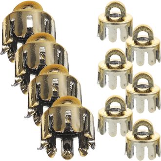 TOPBATHY 10 St&uuml;ck Kugelanh&auml;nger Endkappen aus Kunststoff Transparent Formstabil und Bruchfest Selbstgemacht Weihnachtskugelzubeh&ouml;r f&uuml;r Dekokugeln und Festliche