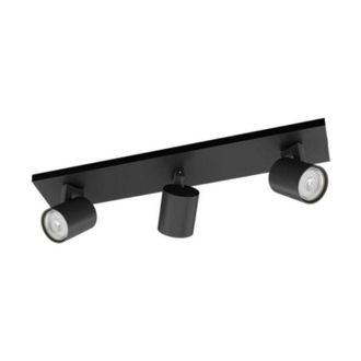 Philips Spot m&eacute;tallique 3 lumi&egrave;res Philips runner gu10 ip20 noir - 43533900