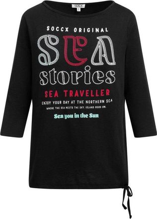 soccx 3/4-Arm-Shirt mit U-Boot-Ausschnitt