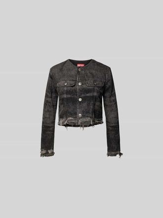 Diesel Cropped Jeansjacke mit Brusttaschen