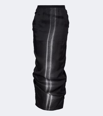 Rick Owens Jupe longue Soft Pillar &agrave; imprim&eacute;