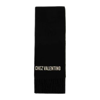 Valentino Garavani Homme, Accessoires, Noir, Taille: ONE Size Chez Embroidered Scarf