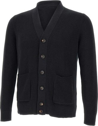 FILIPPO DE LAURENTIIS Homme, Pulls, Noir, Taille: XL Cardigan col en V