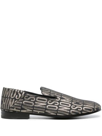 Moschino Loafer mit Jacquard-Logo - Schwarz