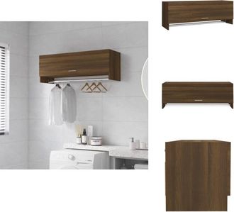 vidaXL Kleiderschrank Braun Eichen-Optik 100x32,5x35 cm Holzwerkstoff - Kleiderschrank - Kleiderschrank Braun - Holzschrank - Wohnzimmer Schrank