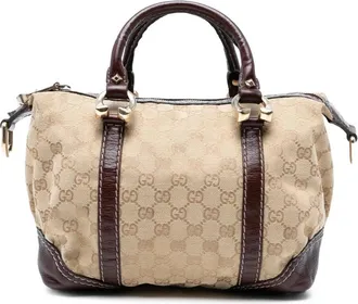 Gucci sac à bandoulière Boston en toile GG (2016-2025) - Marron