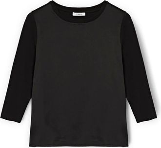 Motivi Femme, Tops, Noir, Taille: 42 FR T-shirt bi-mati&egrave;re
