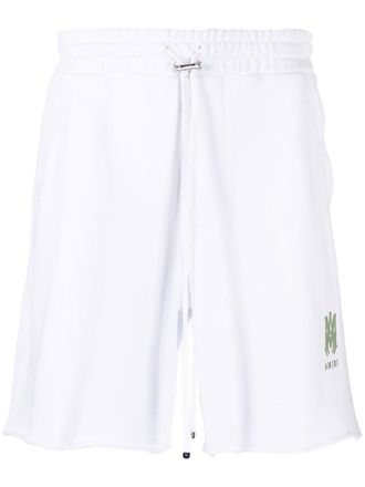 Amiri short de sport &agrave; logo Ma - Blanc