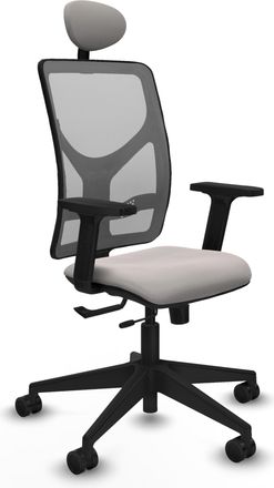 Piqueras y Crespo Drehbarer Schreibtischstuhl ohne Rollen, mit 2D-Armlehnen, h&ouml;henverstellbare Lendenwirbelst&uuml;tze und festes Kopfteil, ausgestattet mit Syncro/Traslack.