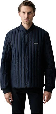 A|X Armani Exchange Homme, Vestes, Bleu, Taille: M Veste matelass&eacute;e &agrave; logo imprim&eacute;