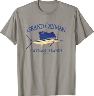 JCombs Grand Cayman, Cayman Islands Vintage Sailfish T-Shirt