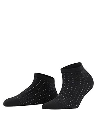 Falke Multispot W SN coton motif fantaisie 1 paire, Chaussettes basses Femme, Noir (Black 3000), 35-38
