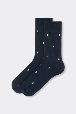 Calzedonia Kurze Herrensocken Mit Weihnachtsmotiv Blau