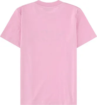 Msgm Logo-Embroidered Cotton T-Shirt - Pink