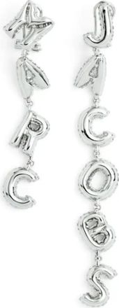 Marc Jacobs Ring - Logo Balloon Hoop Earrings - Gr. ONE SIZE - in Silber - f&uuml;r Damen
