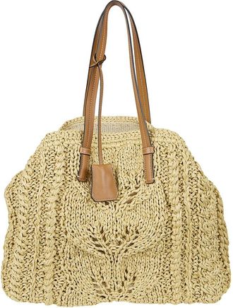 Ermanno Scervino Femme, Sacs, Jaune, Taille: ONE Size Sac cabas en raphia
