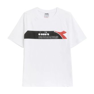 Diadora Urbanity Baumwoll-T-Shirt - - Tops - Herren - Wei&szlig; - XL
