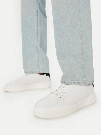 Calvin Klein Sneakers Chunky Cupsole Laceup Clean Lth HM0HM02239 Wei&szlig;