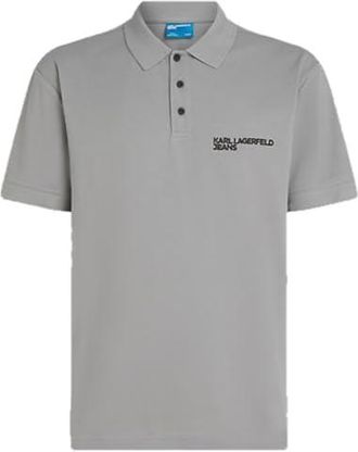 Karl Lagerfeld Karl Lagerfeld Jeans, Homme, Polo en Piqu&eacute; R&eacute;gulier, Coupe R&eacute;gulier, Gris, L
