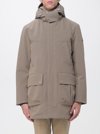 Peuterey Mans Parka aus Funktionsstoff mit Latz und abnehmbarer Kapuze