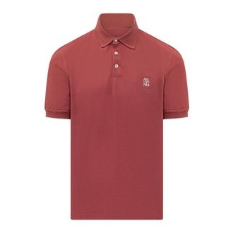 Brunello Cucinelli Homme, Tops, Rouge, Taille: XL Polo en Piqu&eacute;