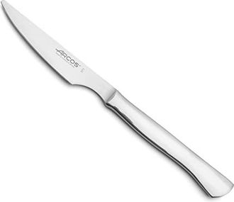 Arcos Tischmesser - Monoblock Fleischmesser aus Edelstahl 10 cm - Ideal zum Schneiden von Braten, Koteletts oder Steaks - Silber, Serie Monoblock