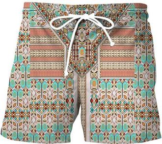 Generic Maillot de bain pour homme Short de plage d&eacute;t&eacute; avec impression num&eacute;rique 3D Short de bain d&eacute;contract&eacute;, Vert clair., 3XL