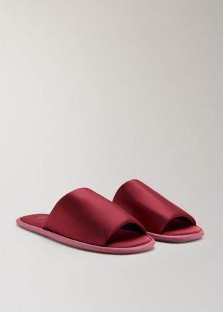 Mango Mules satin&eacute;es avec passepoil contrastant en satin lie de vin - Femme - 36 - MANGO