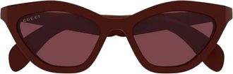 Gucci Sonnenbrille mit Cat-Eye-Gestell - Braun