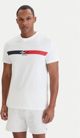 Tommy Jeans T-Shirt DM0DM22539 Wei&szlig; Regular Fit