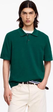 Arket Feinstrick-Poloshirt -Gr&uuml;n