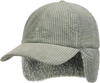 Kangol Casquette Cozy Cord Earflap Femme/Homme - Oreillettes de Baseball pour lhiver avec Visiere, Bandeau en Cuir, Ferme a lArriere Automne-Hiver Hiver - L/