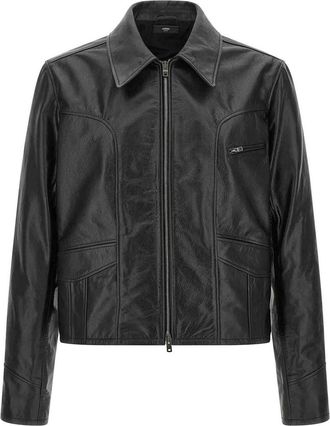 Amiri Lederjacke - Schwarz