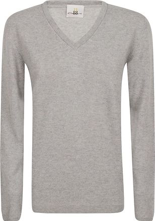 Eleven 88 V-Pullover - Hellgrau