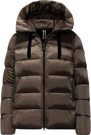Bomboogie Femme, Vestes, Brun, Taille: 46 FR Veste Rome - Doudoune en nylon brillant