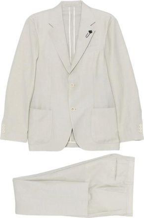 Lardini Homme, Costumes, Gris, Taille: 2XL Ss26 Linen Suit