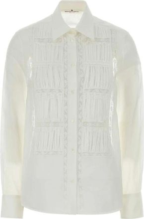Ermanno Scervino Femme, Blouses et Chemises, Blanc, Taille: 36 FR Cotton Shirt