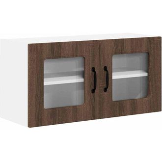 vidaXL Küchenwandschrank mit Regal Braun Eichen-Optik 80 x 31 x 40 cm vidaXL