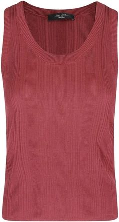 Max Mara Femme, Tops, Rouge, Taille: 42 FR Pull en fil de viscose