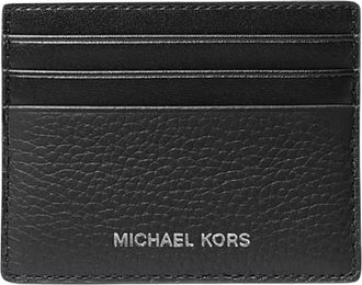 Michael Kors Hudson Kartenetui aus genarbtem Leder - - Accessories - Herren - Schwarzk - ONE SIZE
