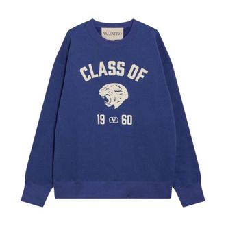 Valentino Sweatshirt mit Grafikdruck und Rundhalsausschnitt - - Sweatshirts & Hoodies - Herren - Blau - L
