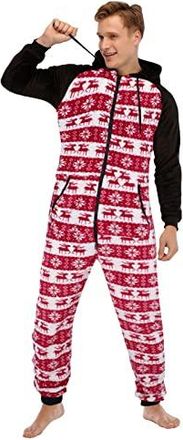 Generic Pyjama Homme Hiver Pyjama Polaire Homme Polaire Doux Manches Longues Col Cravate Tenue de Nuit Chaude pour Temps Froid