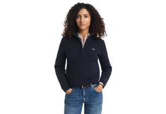 GANT Sweater Damen Strickpullover 1er Pack Baumwolle (Packung, 1er Pack)